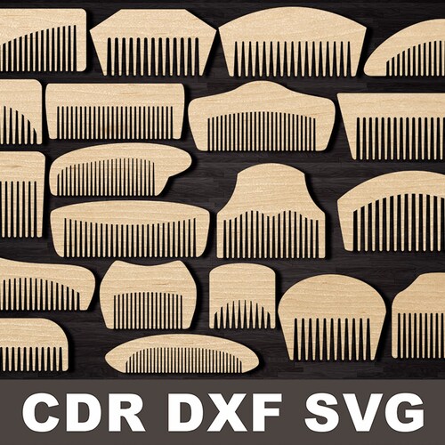Beard Comb Svg Set. Laser Cut Template. Cnc Cutting File. - Etsy