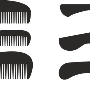 Hairbrush Combs With Handle Svg, for Wood or Plywood Combs, Combs Dxf ...