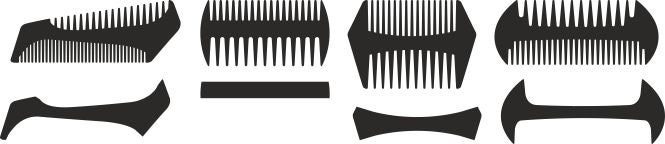 SVG Double Side Hair and Beard Combs for Wood or Plywood - Etsy