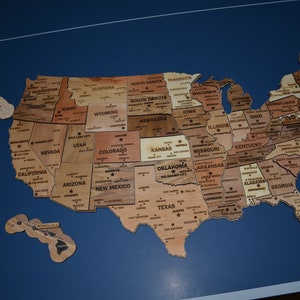 USA Map Laser Cut Svg File, Glowforge Vector for Laser Engraving, US ...