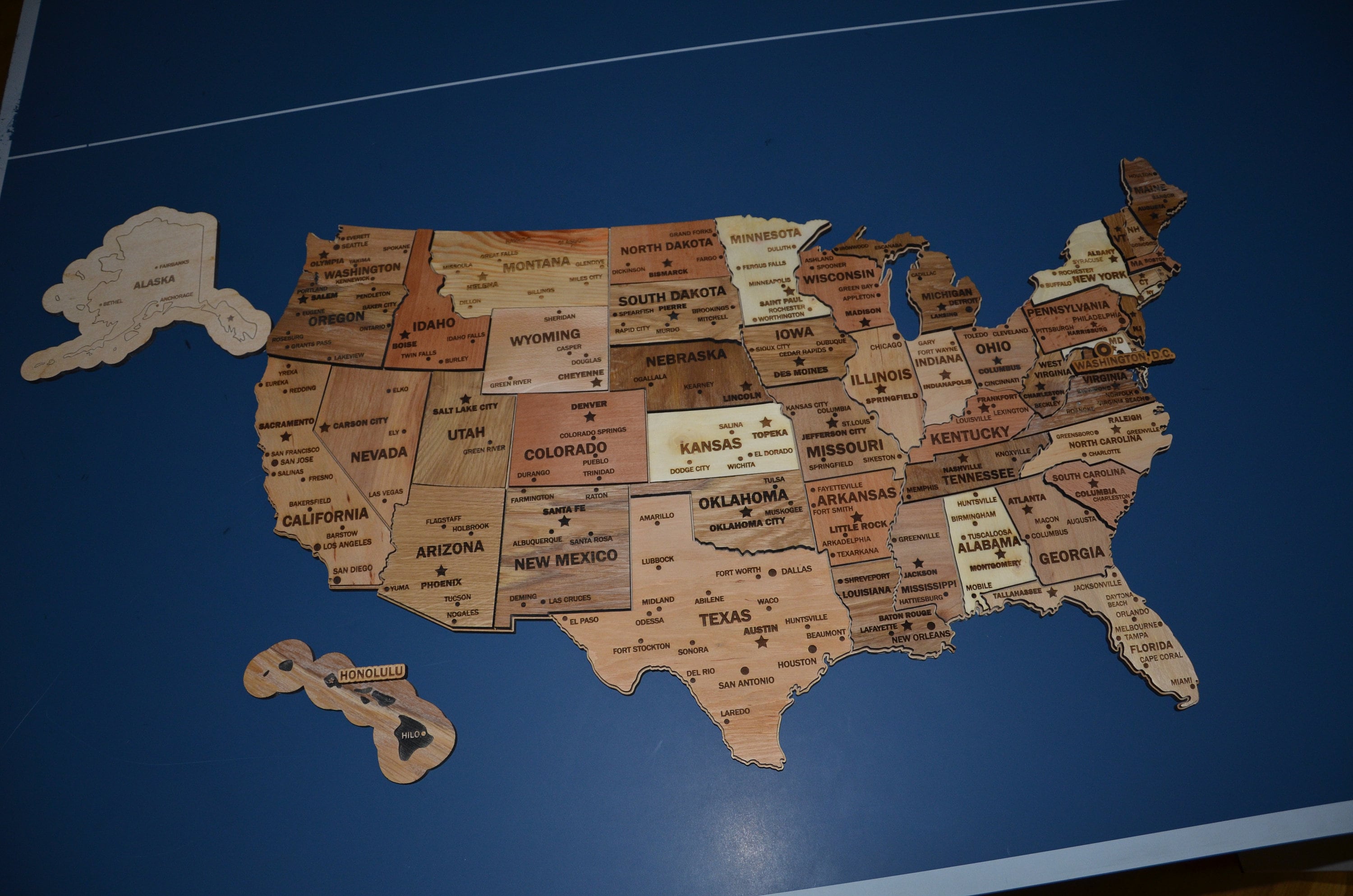 USA Map Laser Cut Svg File Glowforge Vector for Laser - Etsy Canada