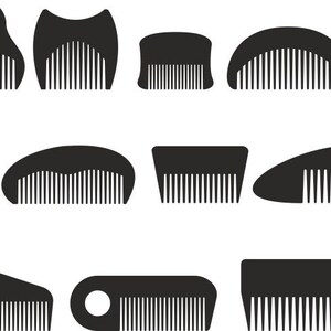 Beard Combs DXF, Wooden Beard Combs for Grooming Kit, Svg, Cdr, Dxf ...