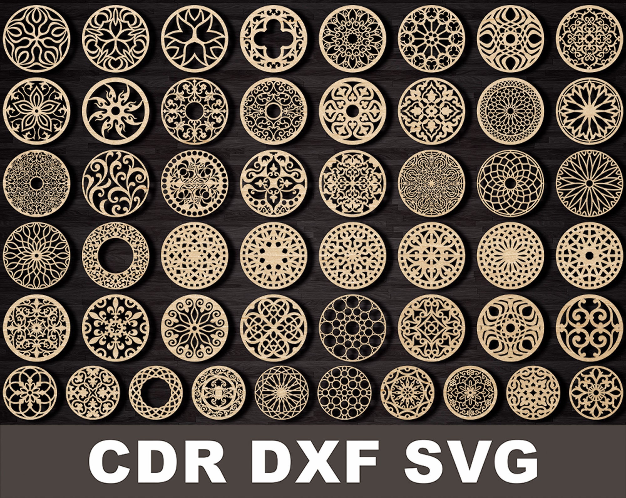 Coaster Geometric Circular Design Svg for Plasma and Cricut Cutting ...