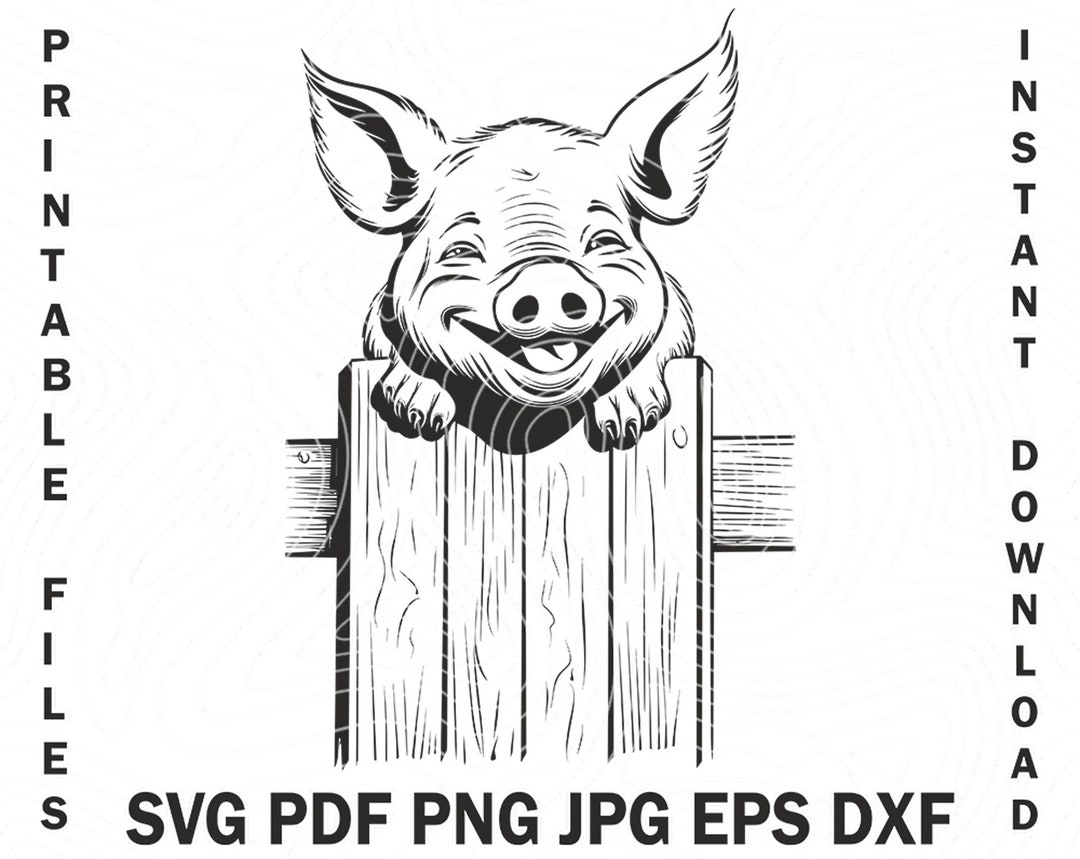Pig Svg Vector Animal Farm, Cdr, Ai, Eps, Pdf, Svg, Dxf, Png, Jpg ...