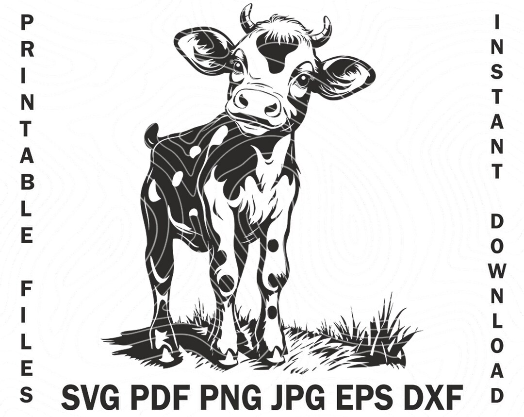 Funny Calf Svg, Calf Png, Calf Vector, Calf Engraving File, Calf ...