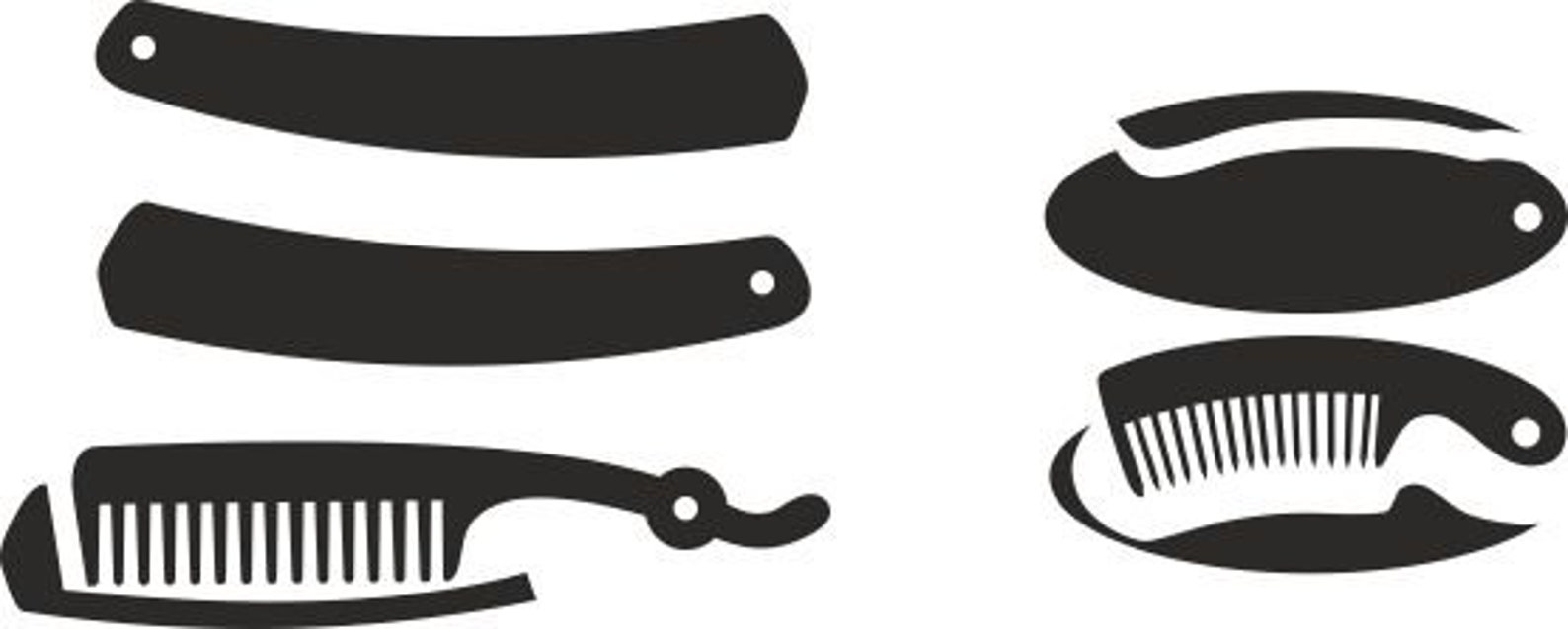 Cnc Pocket Folding Beard Comb Vector Model for Laser Machine, SVG DXF ...