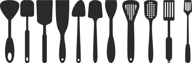 Kitchen Spatula Set Vector Template Cnc Cutting File - Etsy