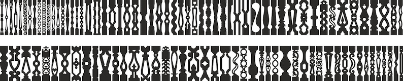 Svg Decorative Railing Balusters Silhouette Cdr File Porch - Etsy Canada