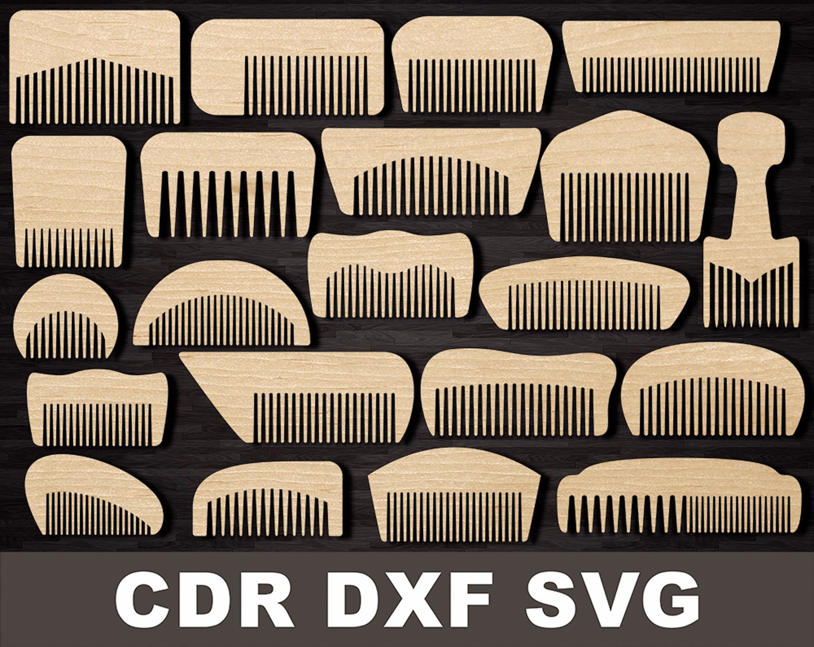 Dxf Hair Beard Vector Comb for Laser Cnc Cutting Machine Man - Etsy
