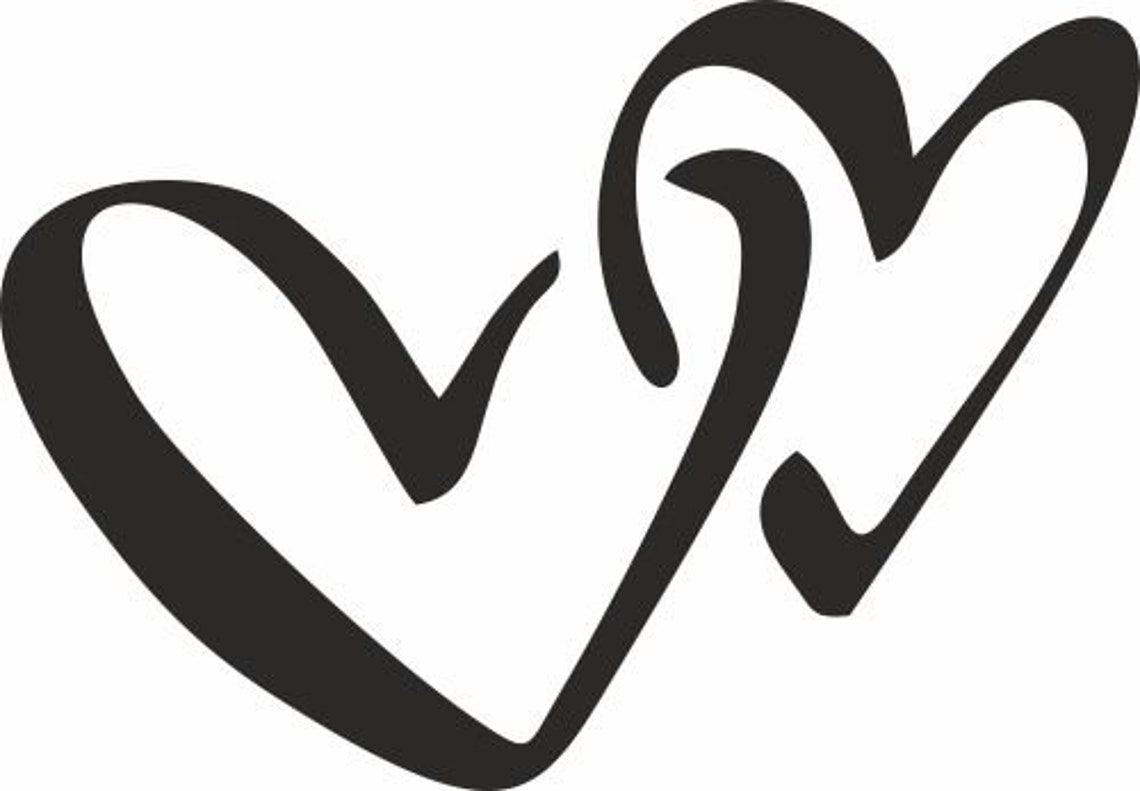 Heart Shape Svg Bundle Hand Drawn Love Heart Svg Valentine - Etsy