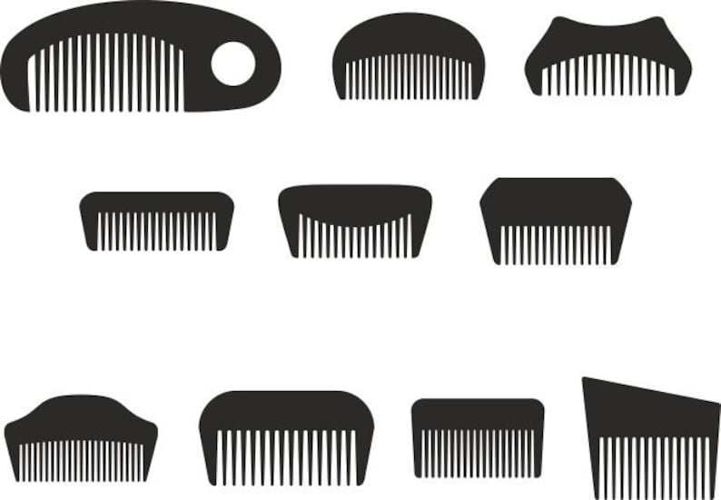 Beard Comb Svg Set. Laser Cut Template. Cnc Cutting File. - Etsy