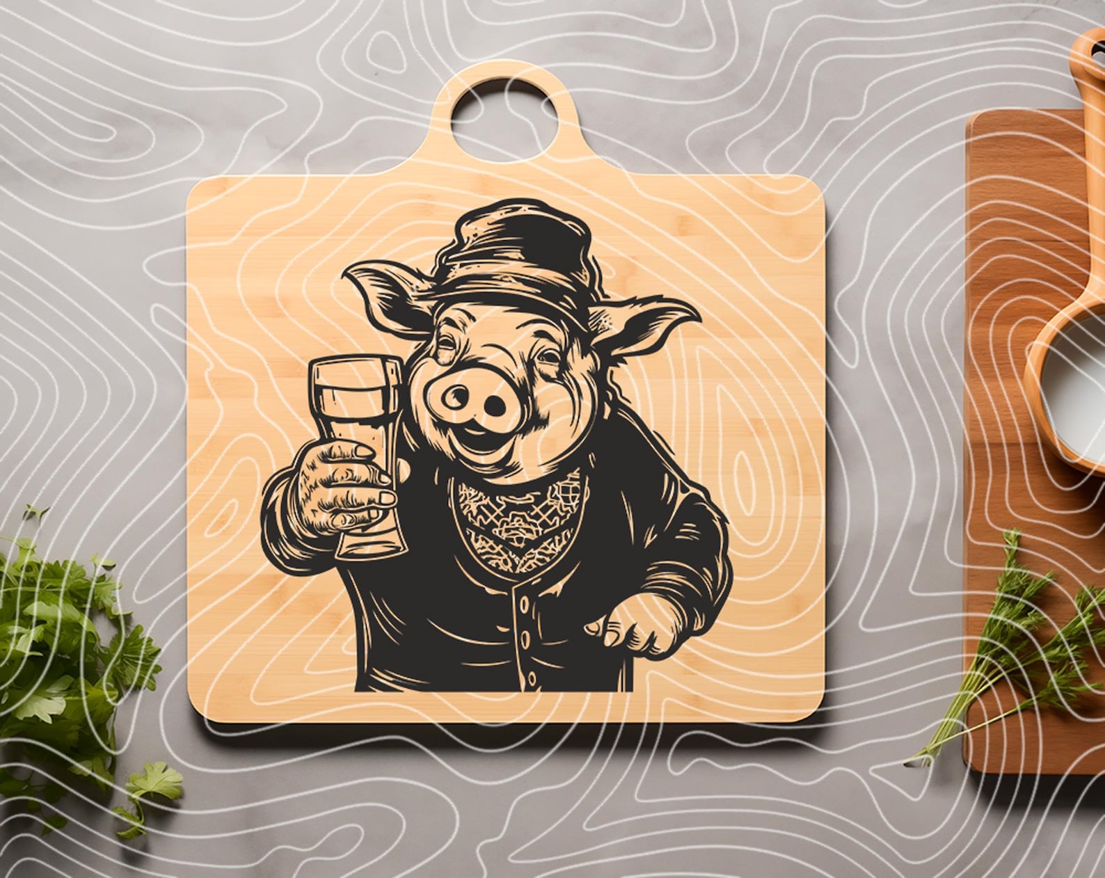 Pig Drinking Beer SVG, Funny Pig SVG, Playful Animal Drinking Beer ...