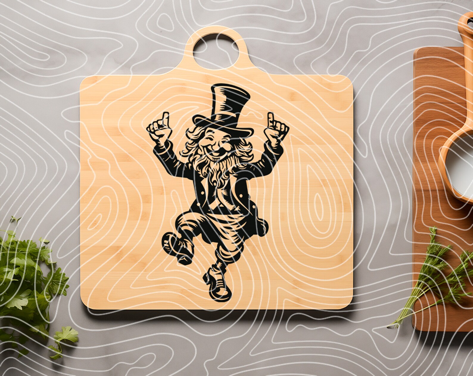 Laugh and Craft! Grab Your SVG Vector Dancing Leprechaun With Fingers ...