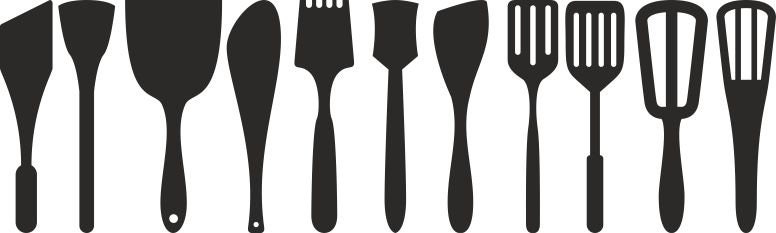 Kitchen Spatula Set Vector Template for Cnc Cutting File - Etsy