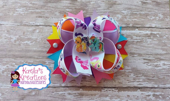 My Little Pony Hair Bows MLP Hair Bows Pony Hair Bows | Etsy
