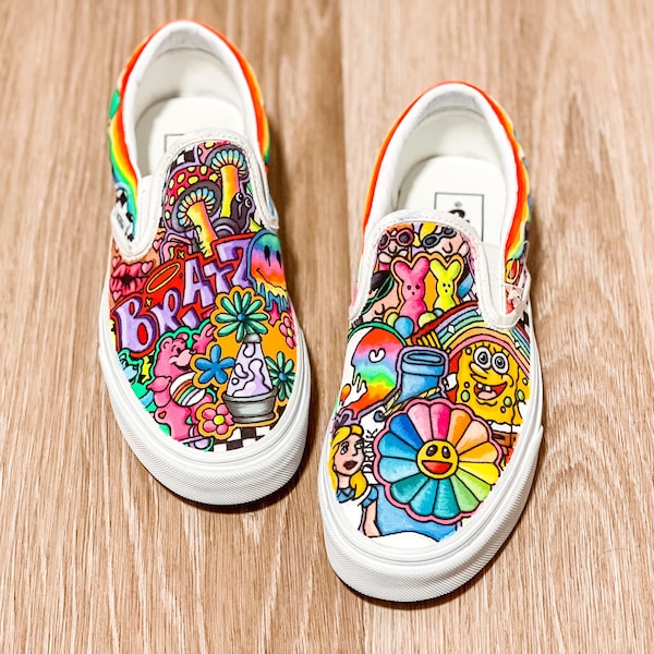 Custom Vans Slip Ons - Etsy