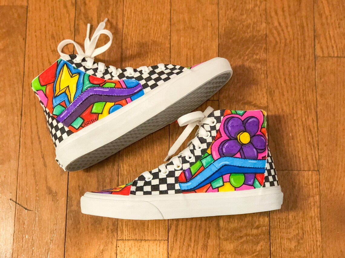 Custom Sk8-hi Vans - Etsy