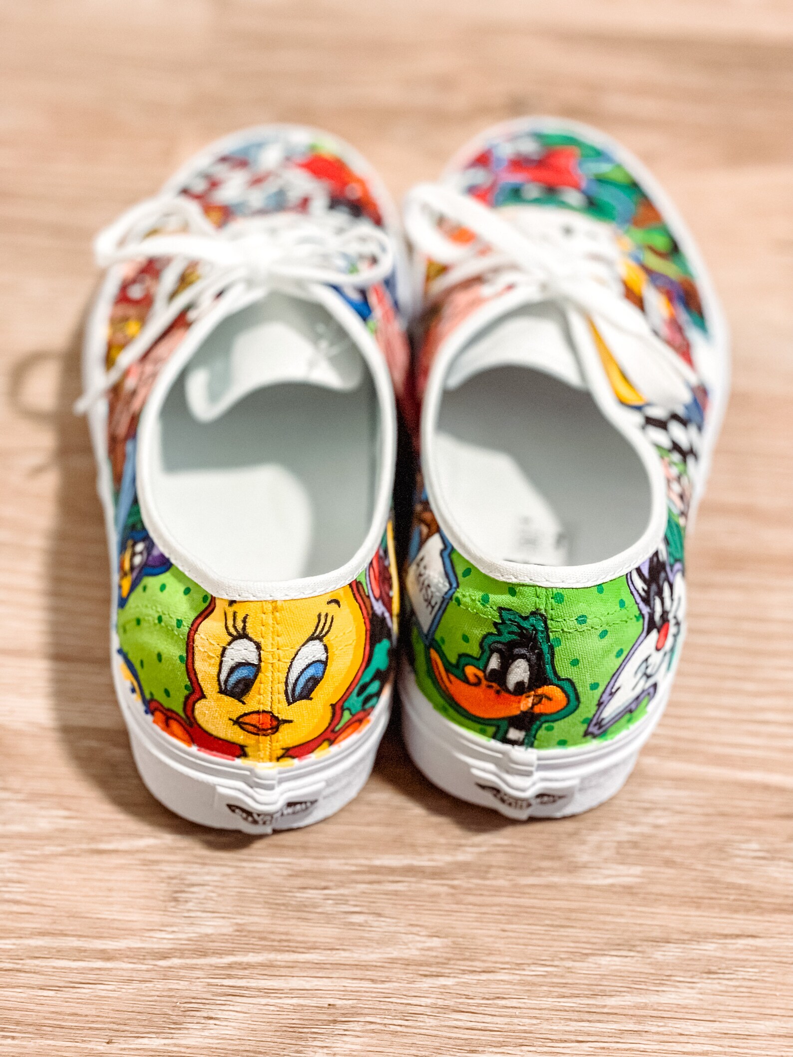 Custom Authentic Lace-up Vans - Etsy