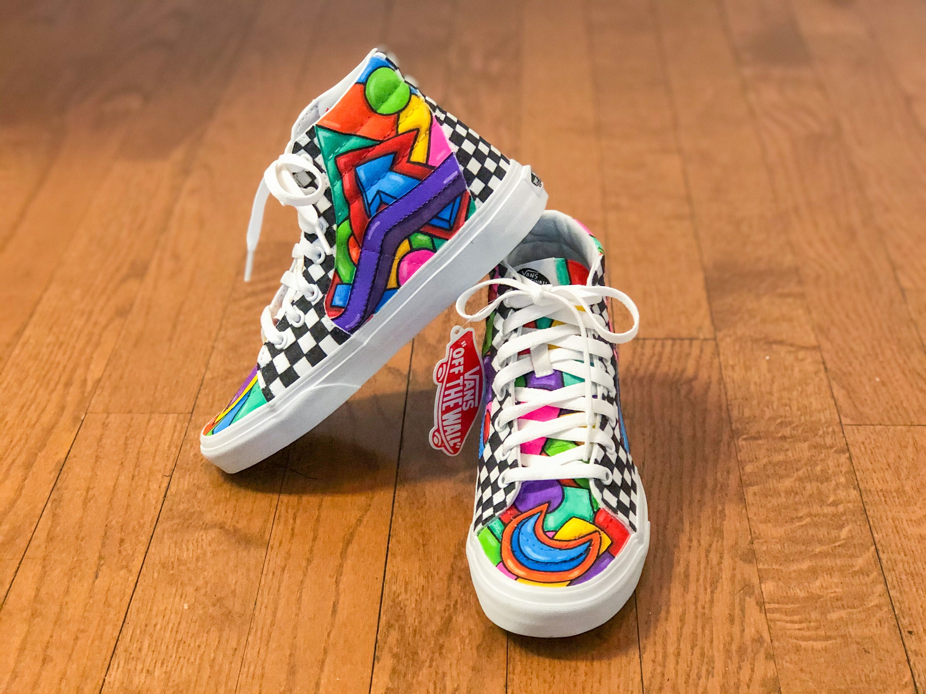 Custom Sk8-hi Vans - Etsy