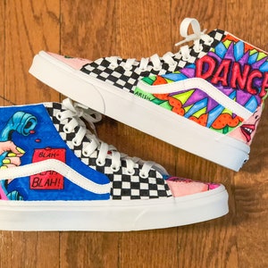 Custom Sk8-hi Vans - Etsy