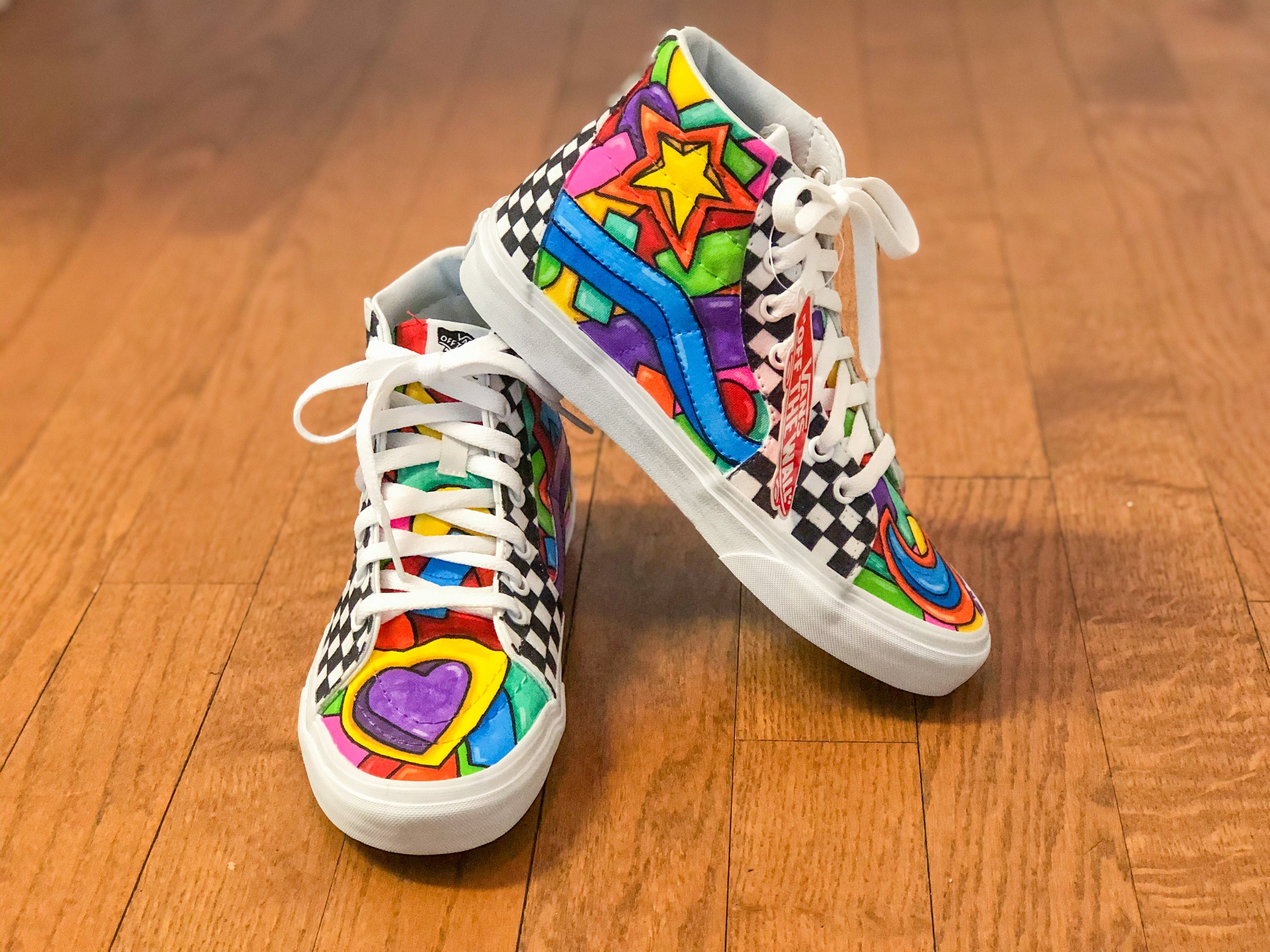 Custom Sk8-hi Vans | Etsy