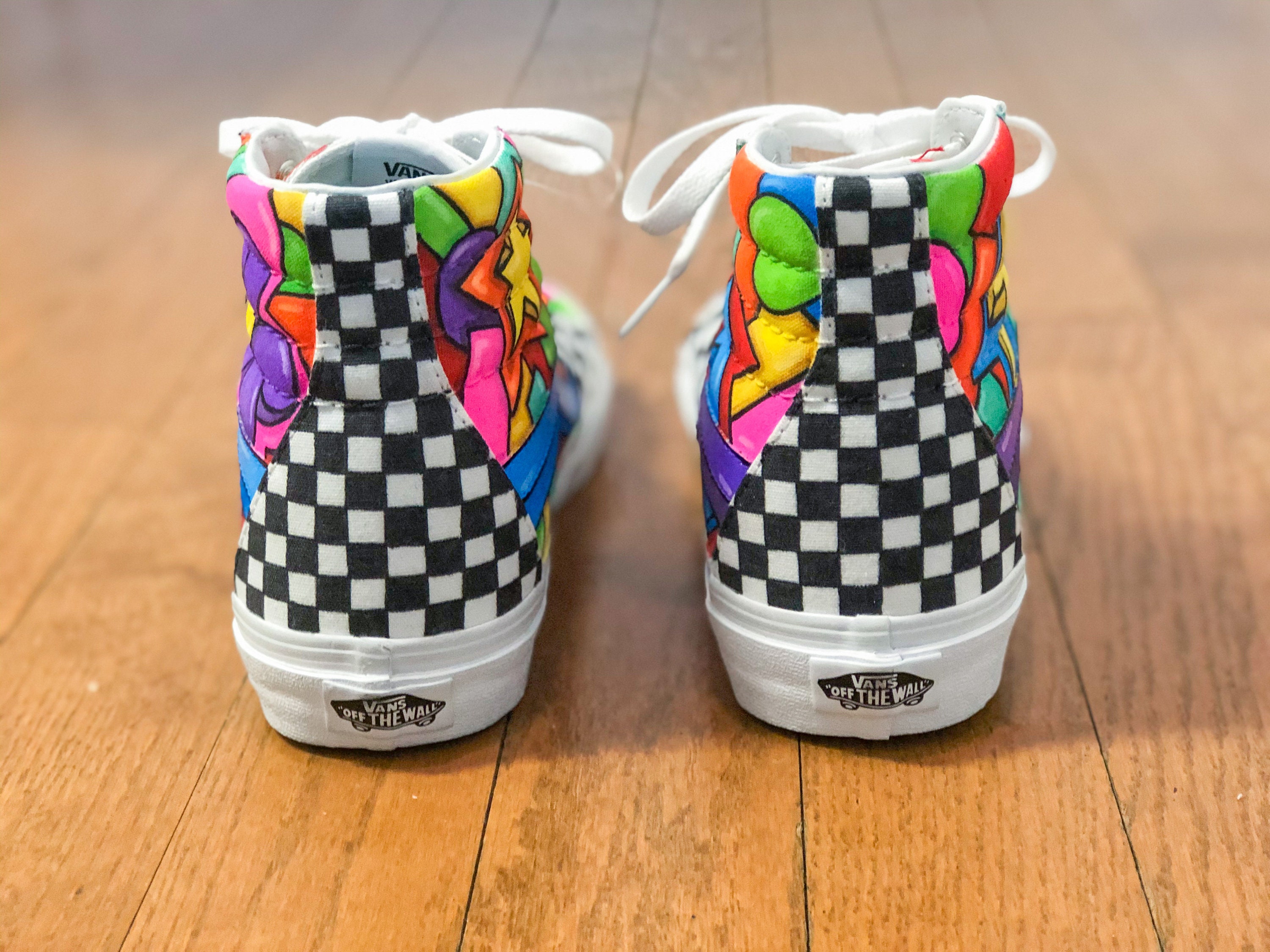 Custom Sk8-hi Vans - Etsy