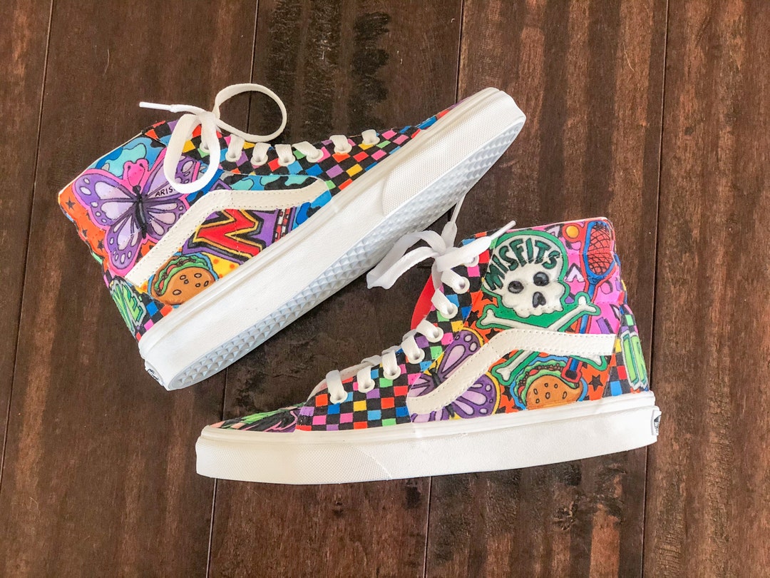 Custom Sk8-hi Vans - Etsy