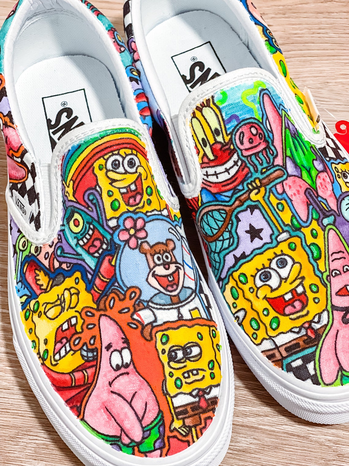 Custom Slip-on Vans - Etsy