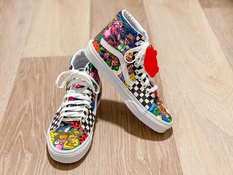 Custom Sk8-hi Vans - Etsy