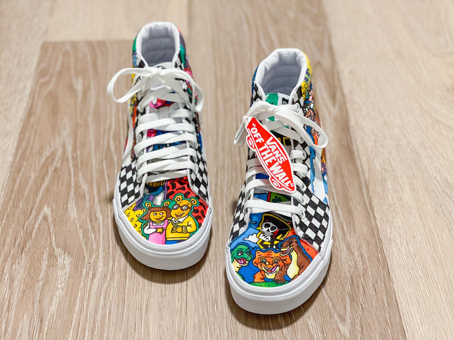 Custom Sk8-hi Vans - Etsy