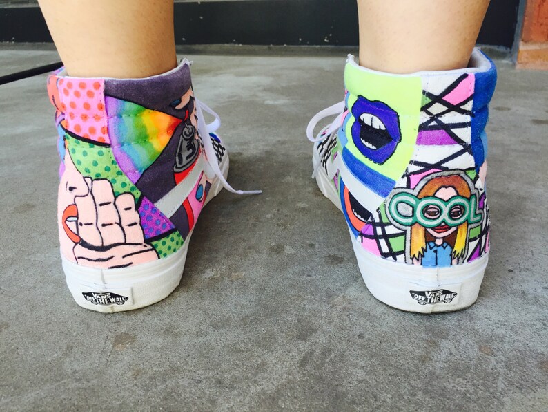 Custom Sk8-Hi Vans | Etsy