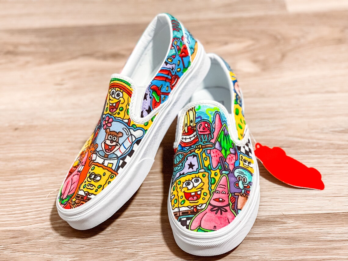 Custom Slip-on Vans - Etsy