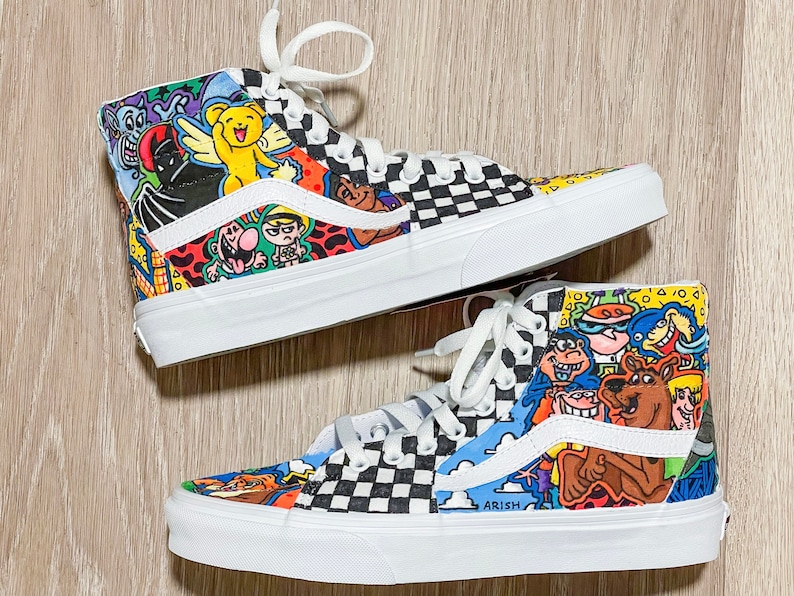 Custom Sk8-hi Vans - Etsy