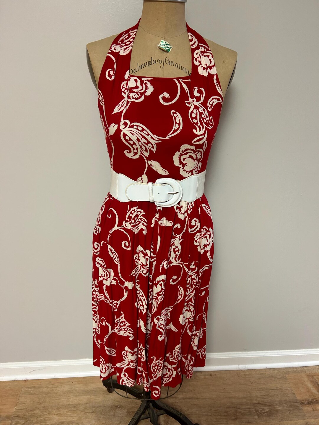 1980s Red Batik Sundress. Made by Postive Attitude. Perfect for a ...