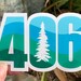 STICKER 406 Montana Ombre | Big Sky | Montana State 406 | Waterproof ...