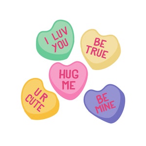 SVG CLIPART Heart Candy | Conversation Candy | Happy Valentine's Day ...