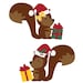 SVG CLIPART Christmas Squirrels Design | Squirrel Biy Girl | Cutting ...