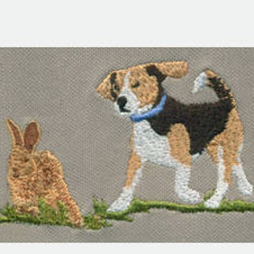 EMBROIDERY Hunting Beagle and Rabbit Instant Digital - Etsy