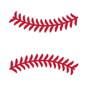 SVG CLIPART Curved Baseball or Fastpitch or Softball Stitches Laces ...