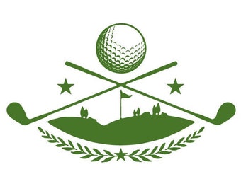Golf Crest Svg - Etsy