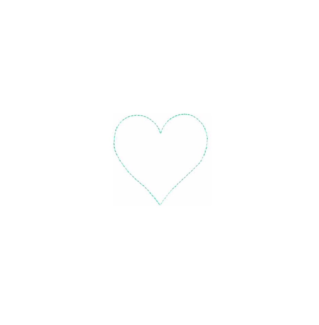 EMBROIDERY 2" Mini Heart Sketchy Outline 5 | 2" Tiny Heart | Instant ...
