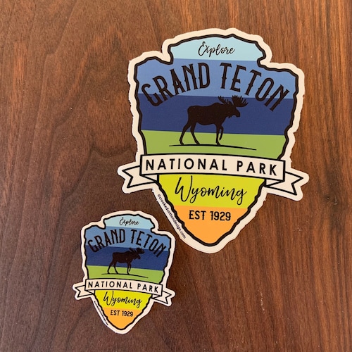 Grand Tetons National Park Sticker - Etsy