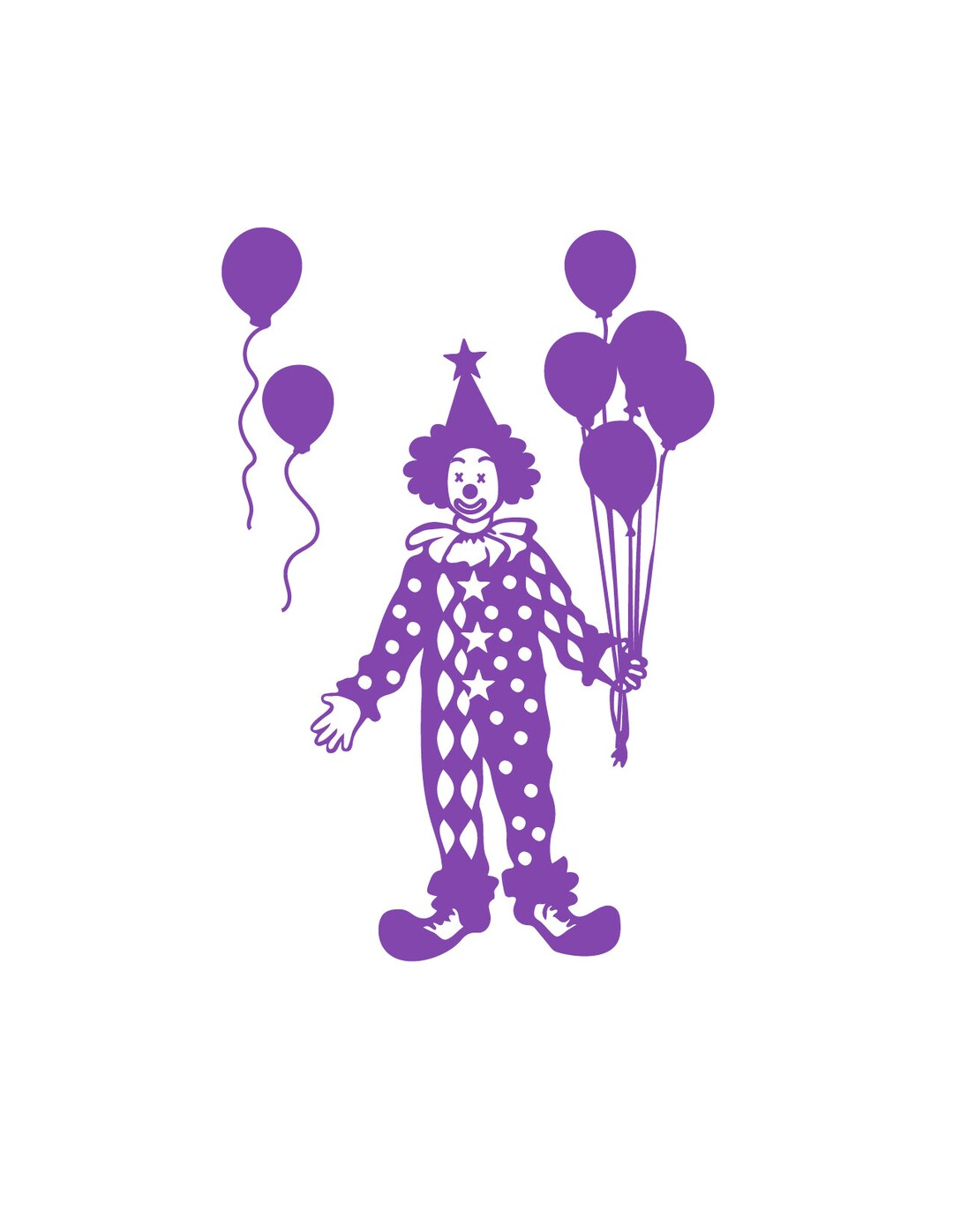 SVG CLIPART Circus Clown Silhouette | Cutting Machine Art | Instant ...
