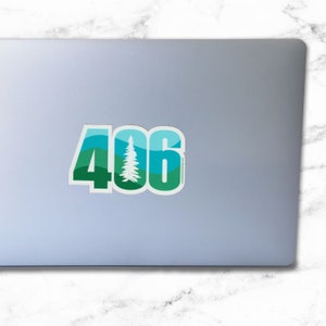 STICKER 406 Montana Ombre | Big Sky | Montana State 406 | Waterproof ...
