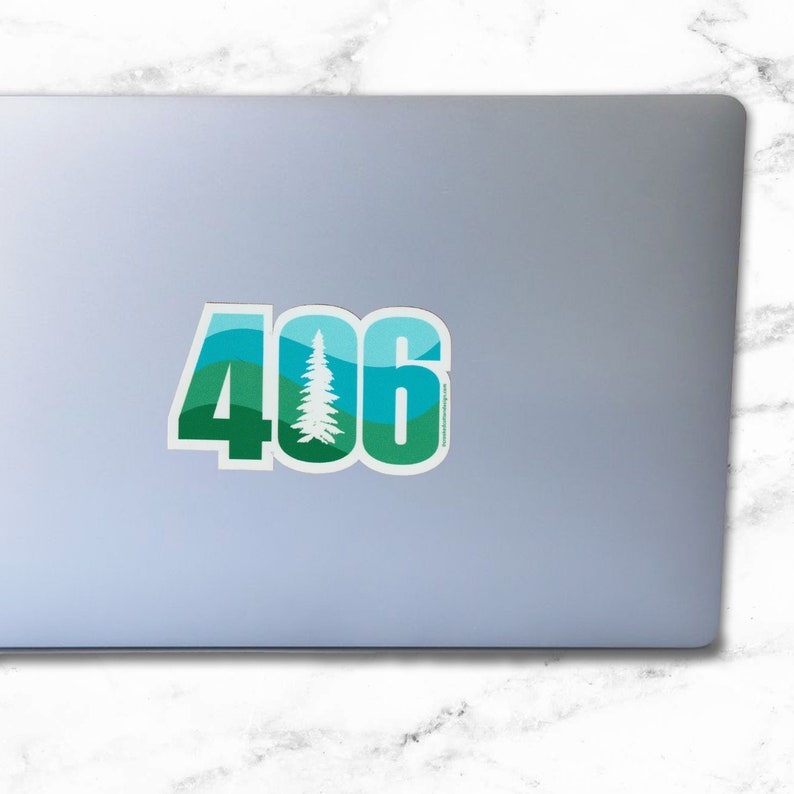 STICKER 406 Montana Ombre | Big Sky | Montana State 406 | Waterproof ...