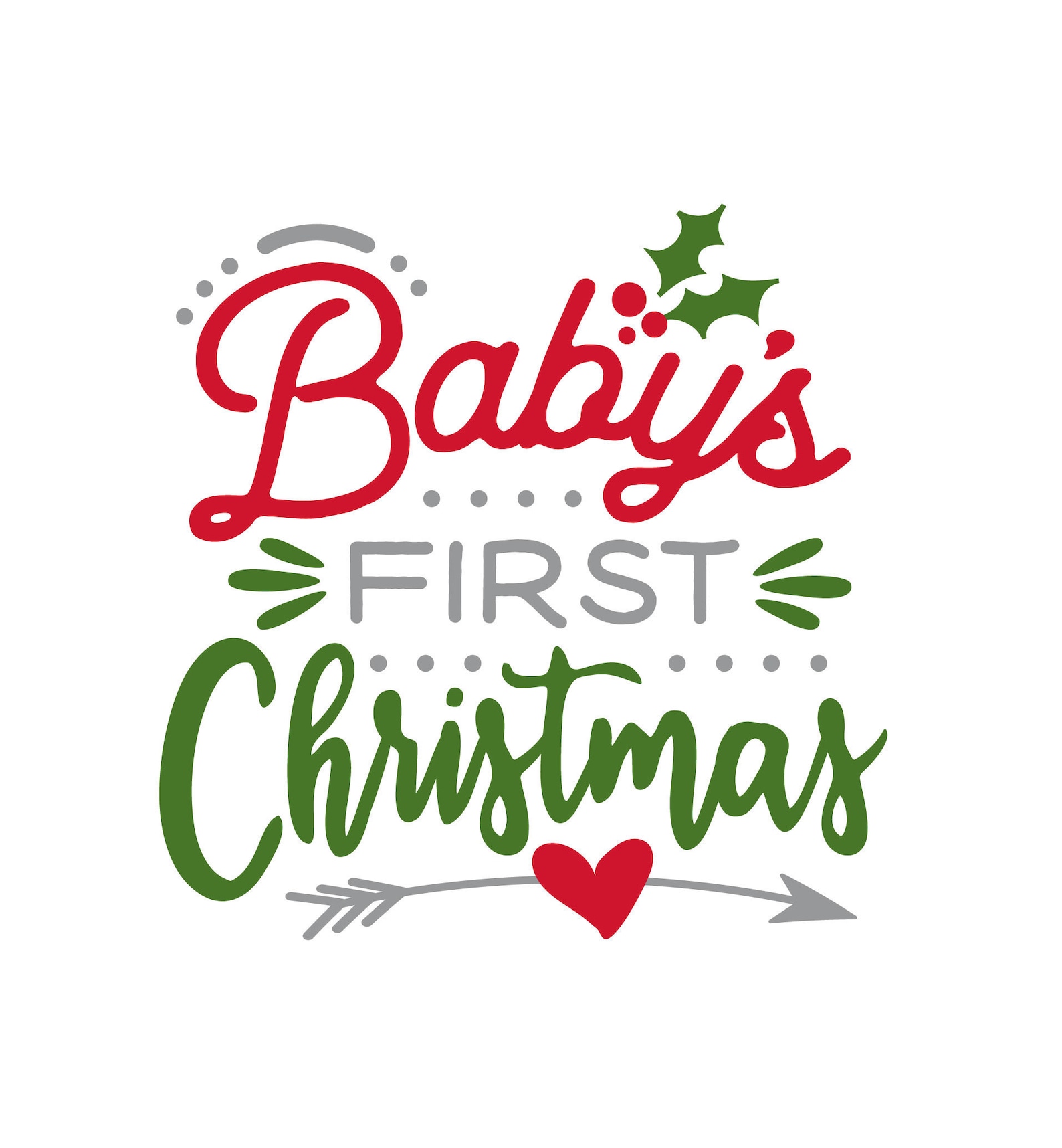 SVG CLIPART Baby's First Christmas SVG Clipart Merry | Etsy