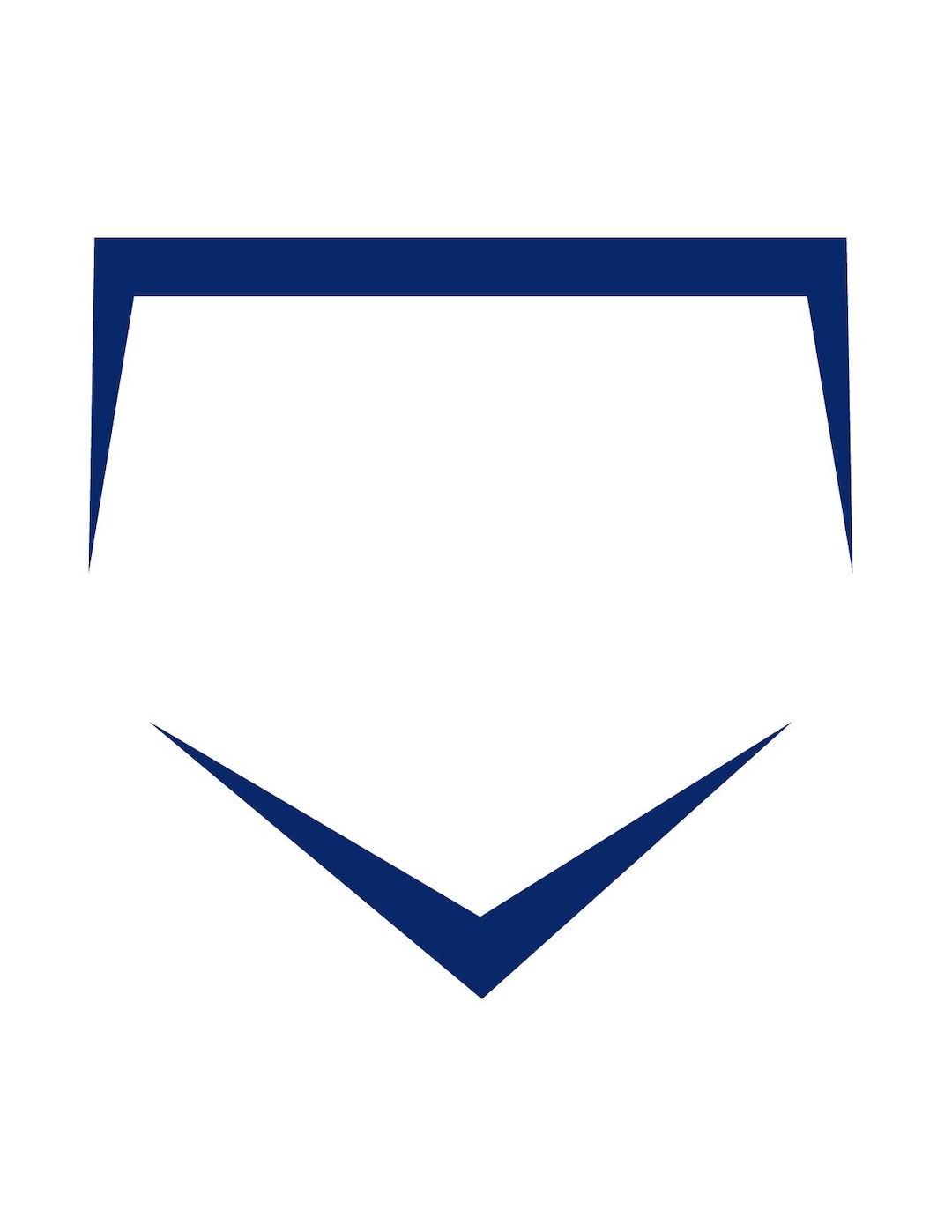 SVG CLIPART Blue Home Plate Cool Shape Baseball | Fastpitch | Softball ...