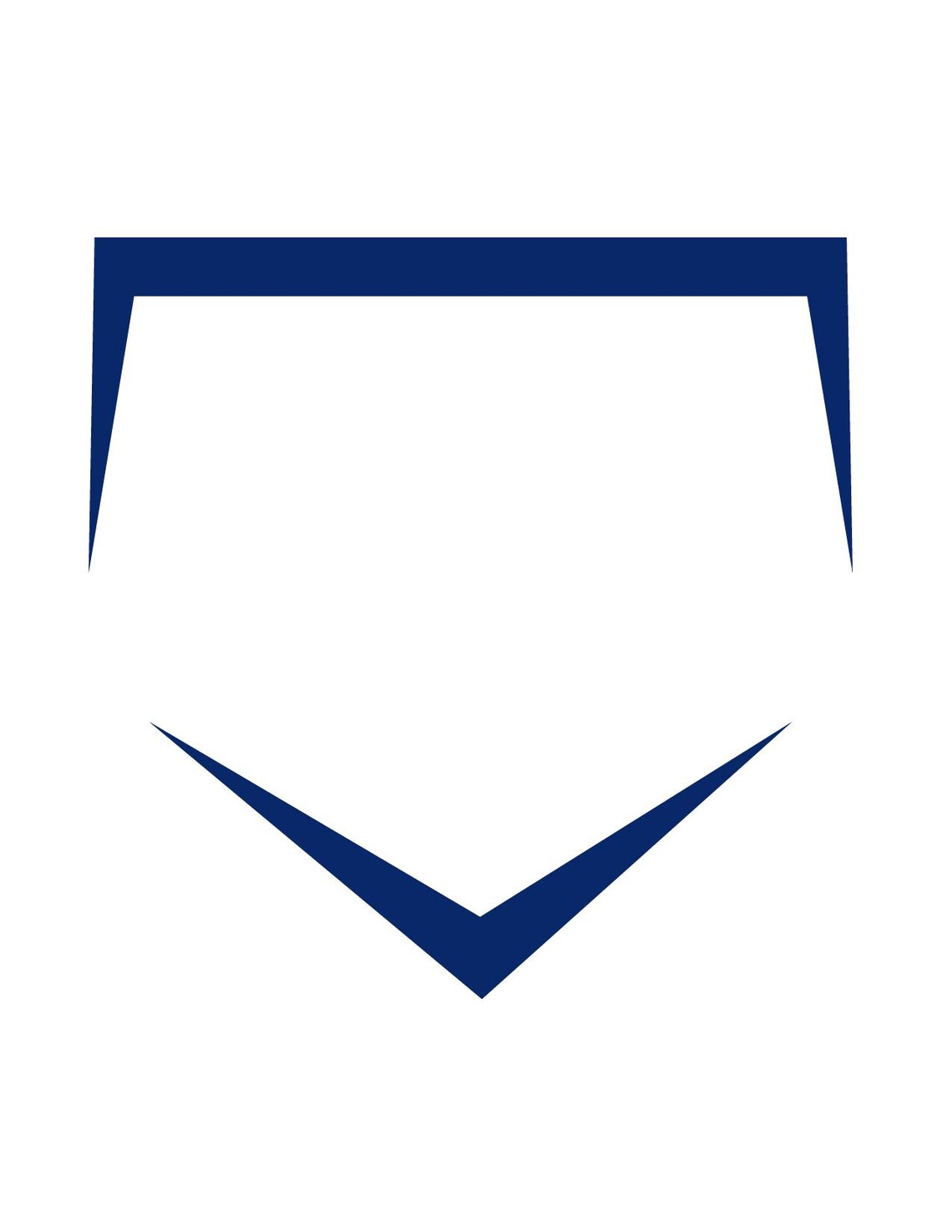 SVG CLIPART Blue Home Plate Cool Shape Baseball | Fastpitch | Softball ...