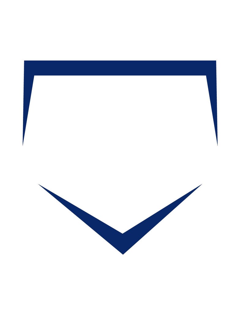 SVG CLIPART Blue Home Plate Cool Shape Baseball | Fastpitch | Softball ...
