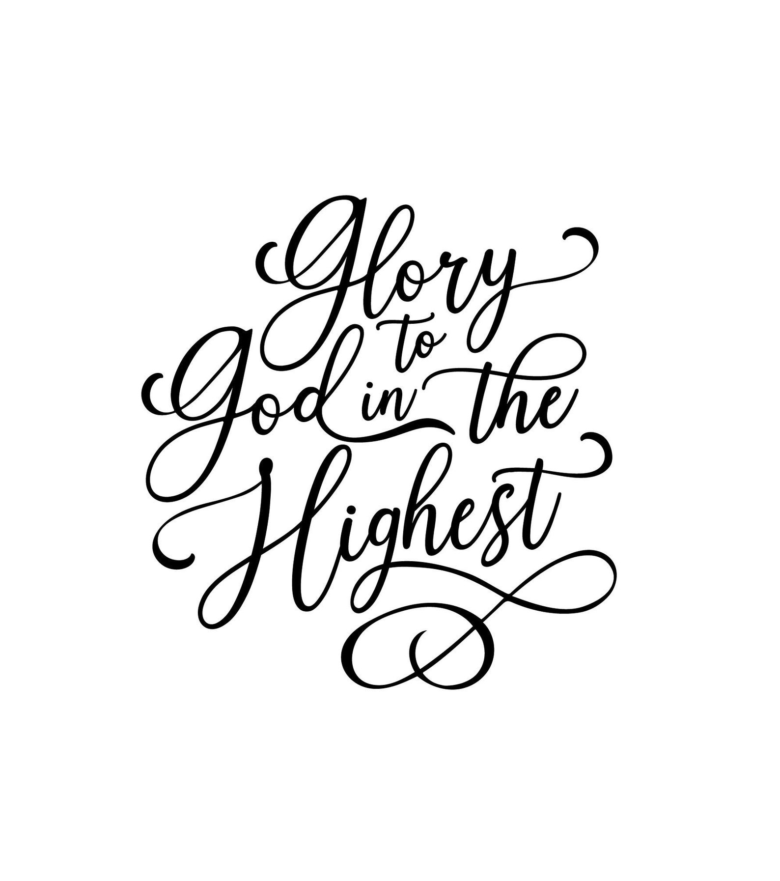 SVG CLIPART Glory to God in the Highest | Merry Christmas | Christmas ...